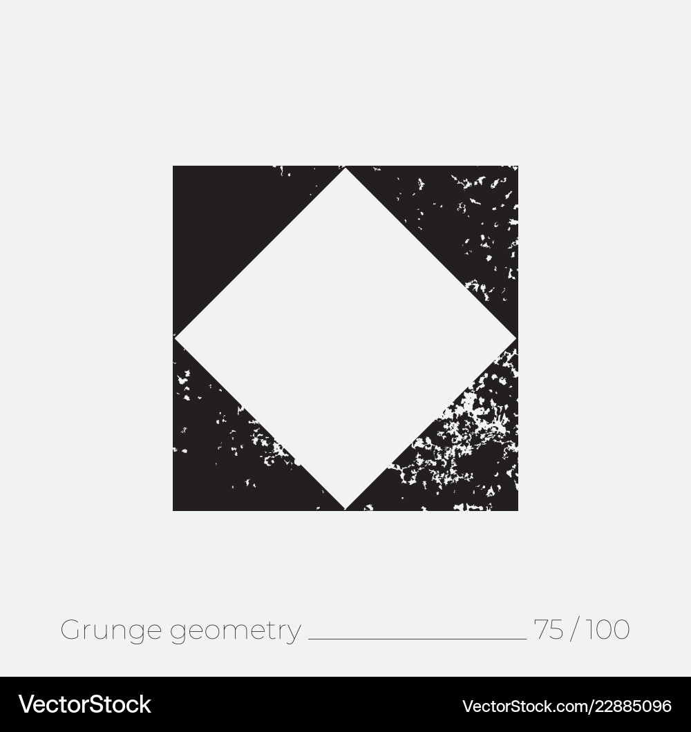 Geometric simple shape in grunge retro style Vector Image