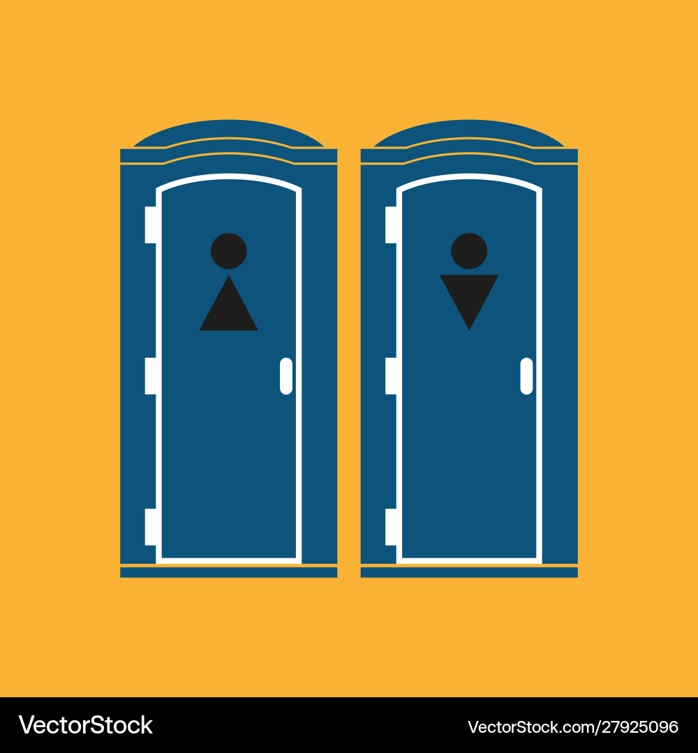 Icon mobile portable toilet simple Royalty Free Vector Image