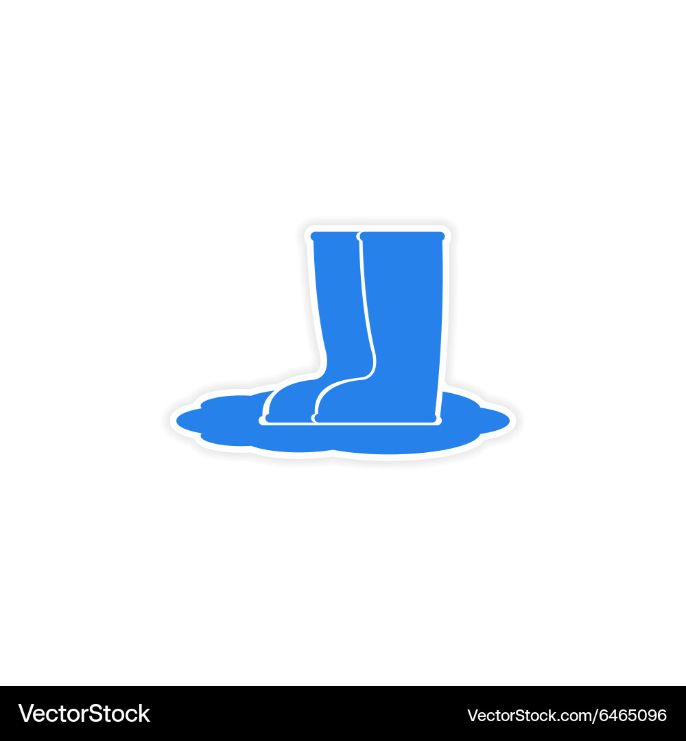 Icon sticker realistic design on paper rubber Vector Image