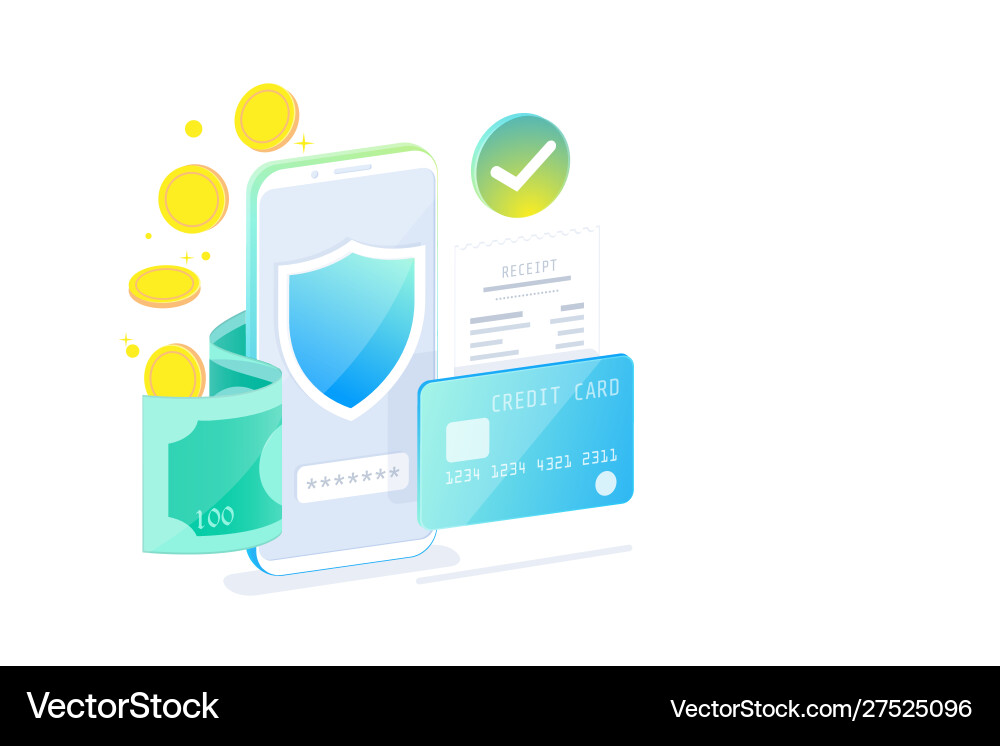 Online mobile banking and internet banking Vector Image