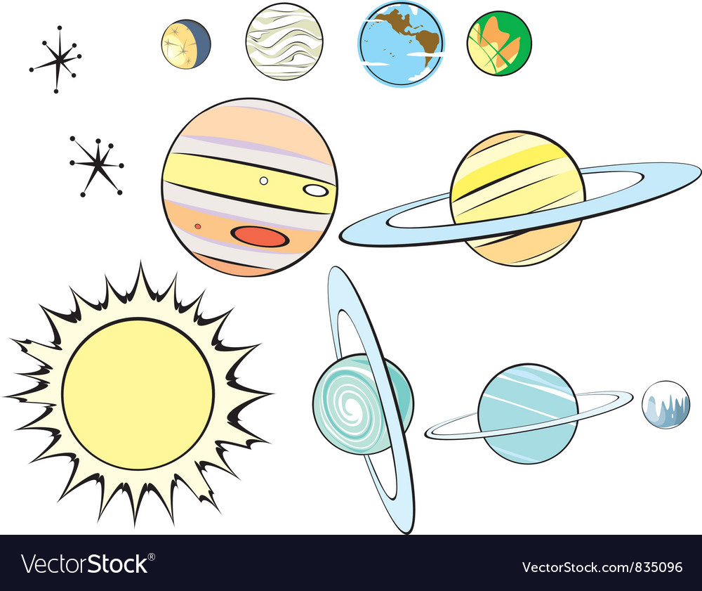 Planets Royalty Free Vector Image - VectorStock