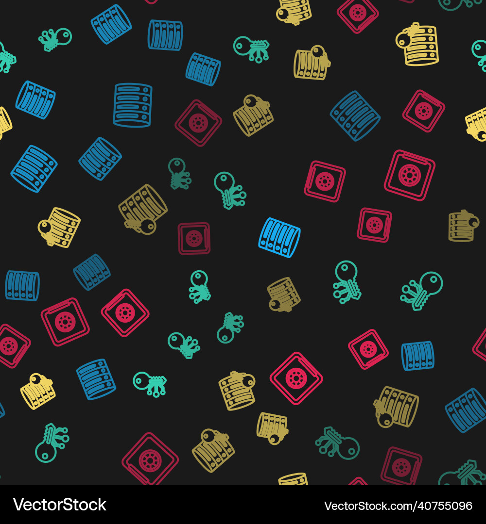 Set Line Server Data Web Hosting Cryptocurrency Vector Image 5775