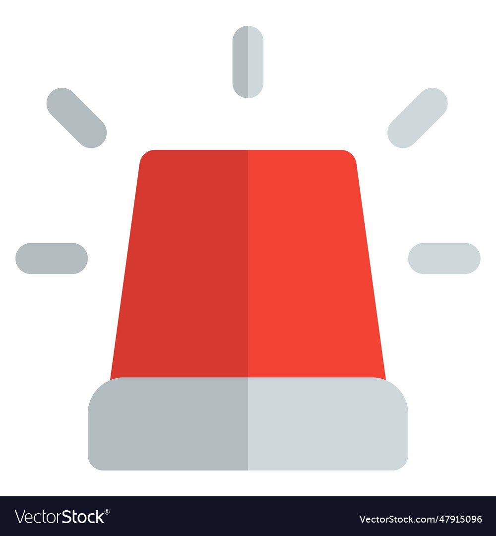 Siren indicating alert of security eruption Vector Image