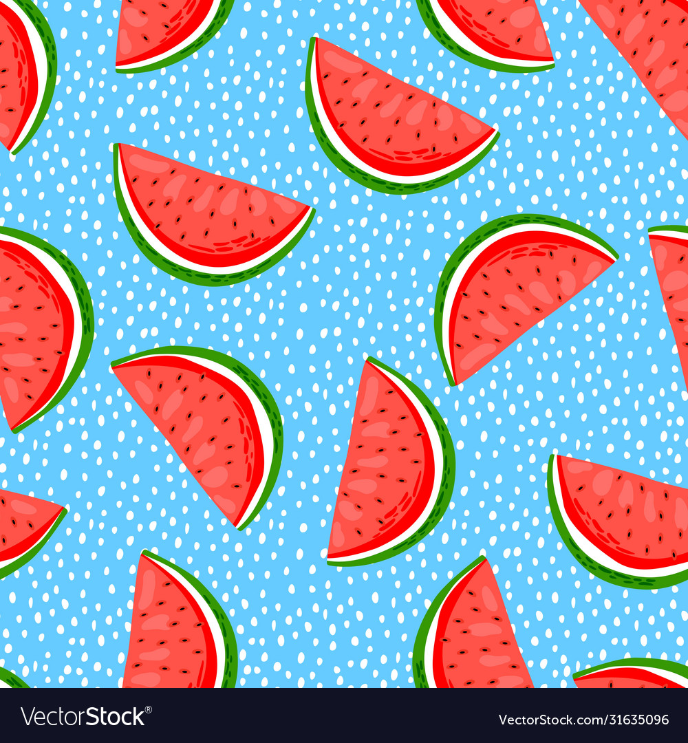 Watermelon Slice Pattern Royalty Free Vector Image