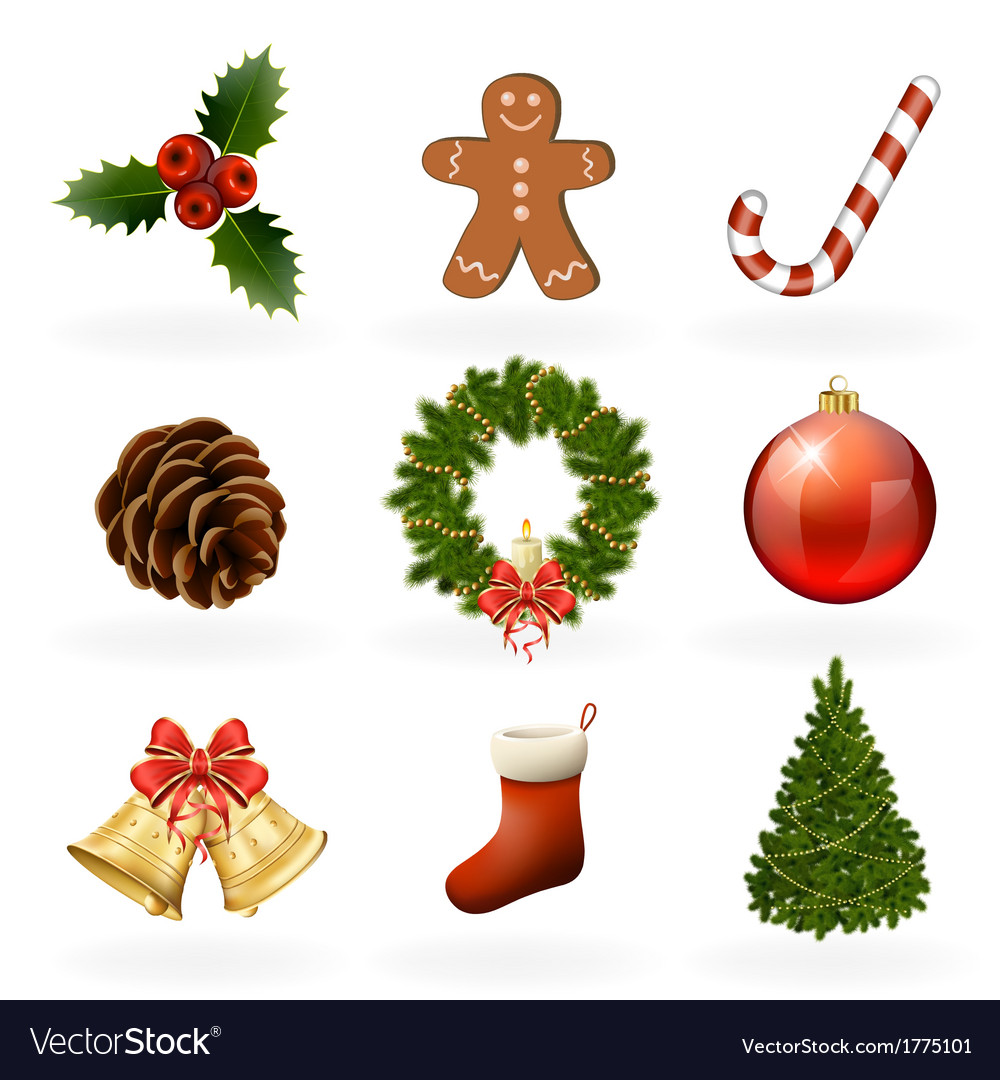 Christmas design elements Royalty Free Vector Image