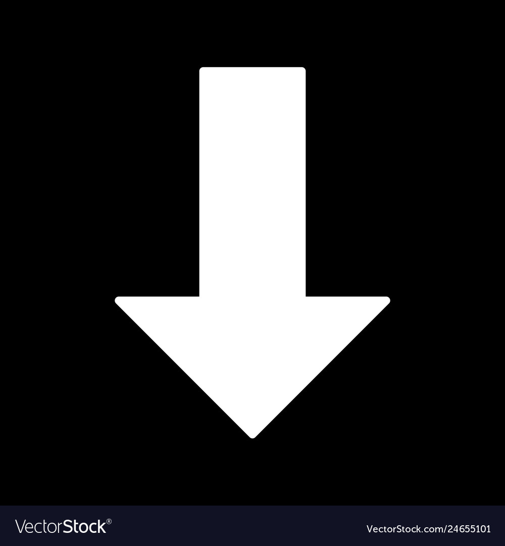 Down arrow icon Royalty Free Vector Image - VectorStock