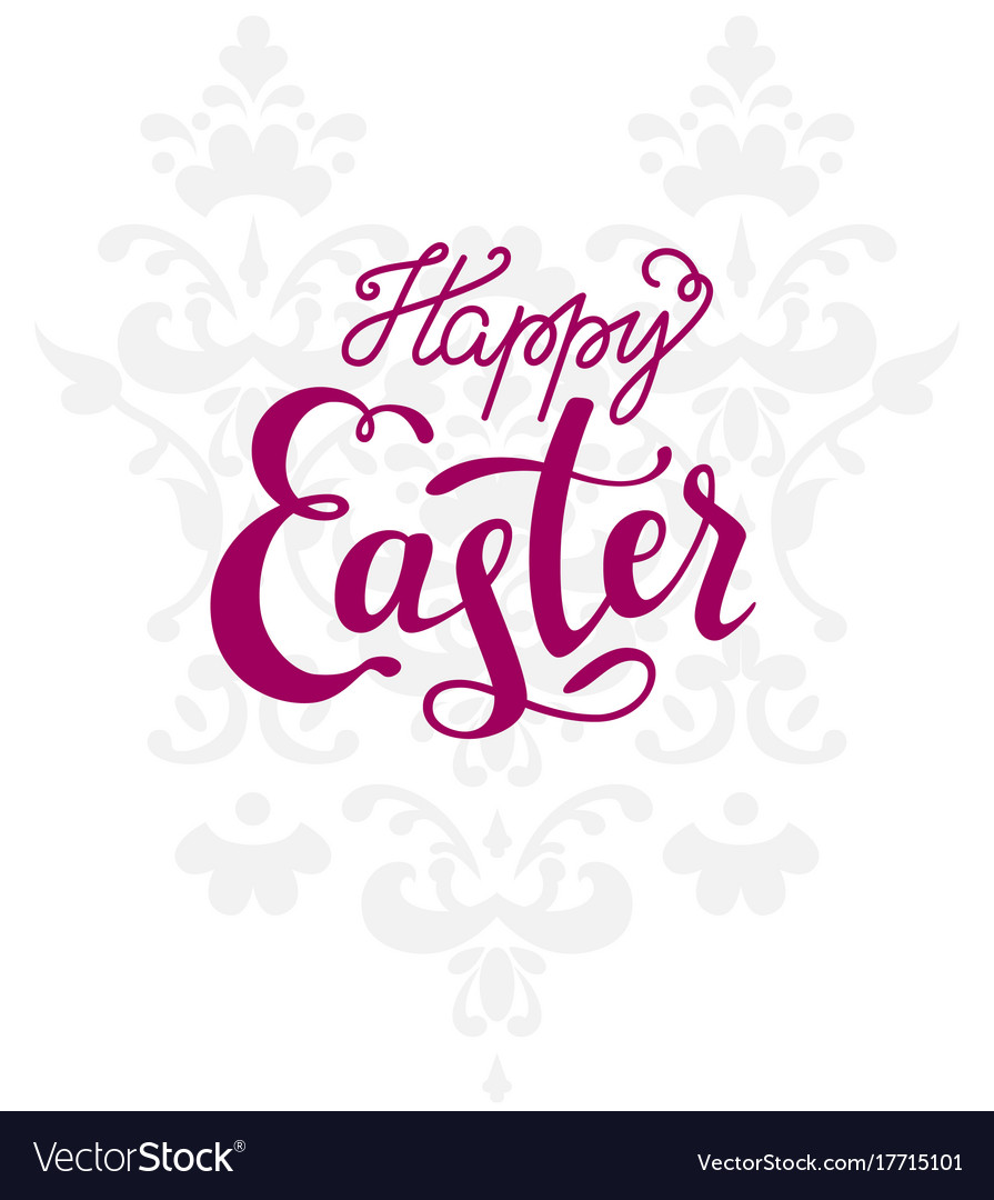 Elegant Easter Script Lettering Royalty Free Vector Image