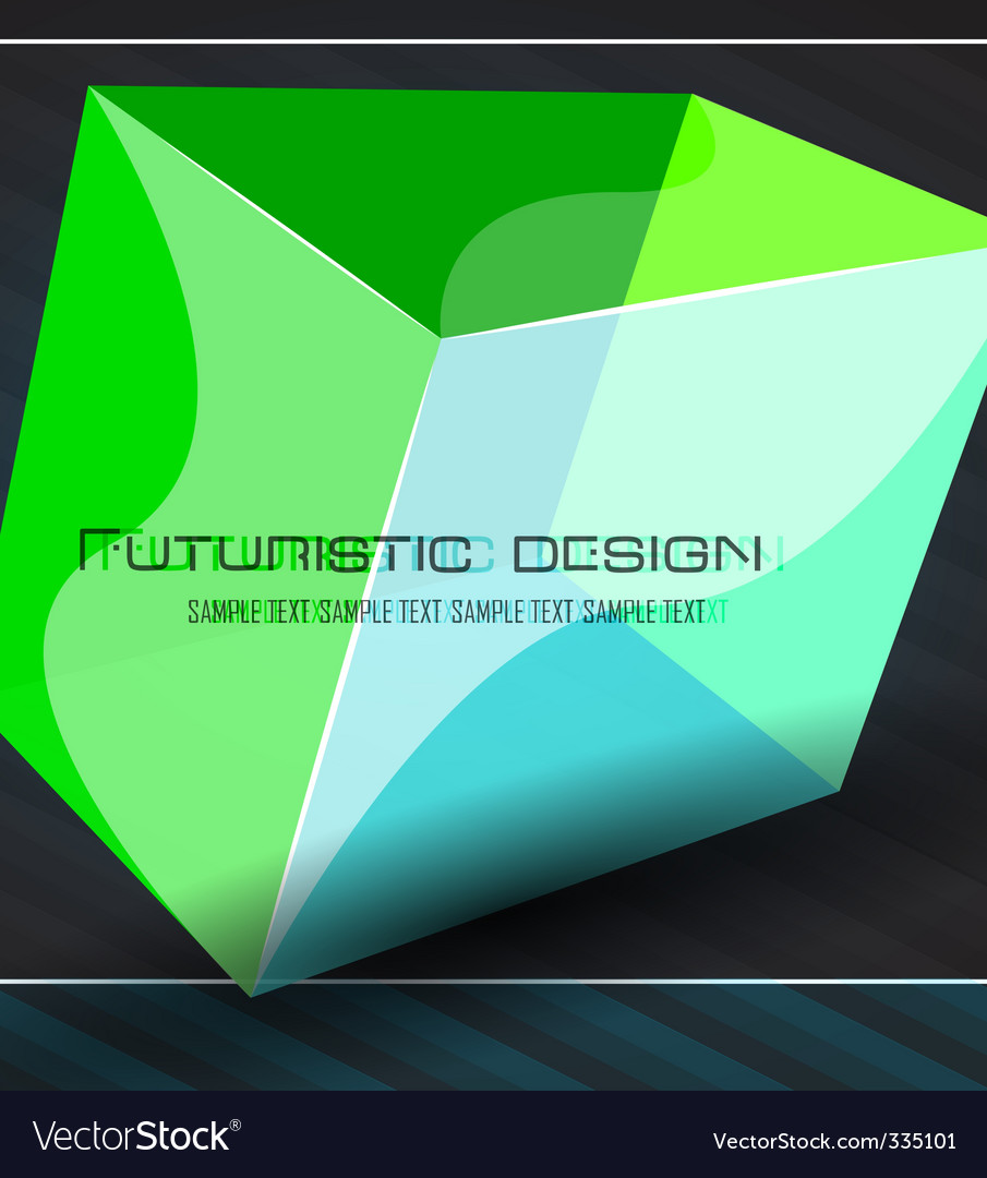Futuristic dimensional boxes Royalty Free Vector Image