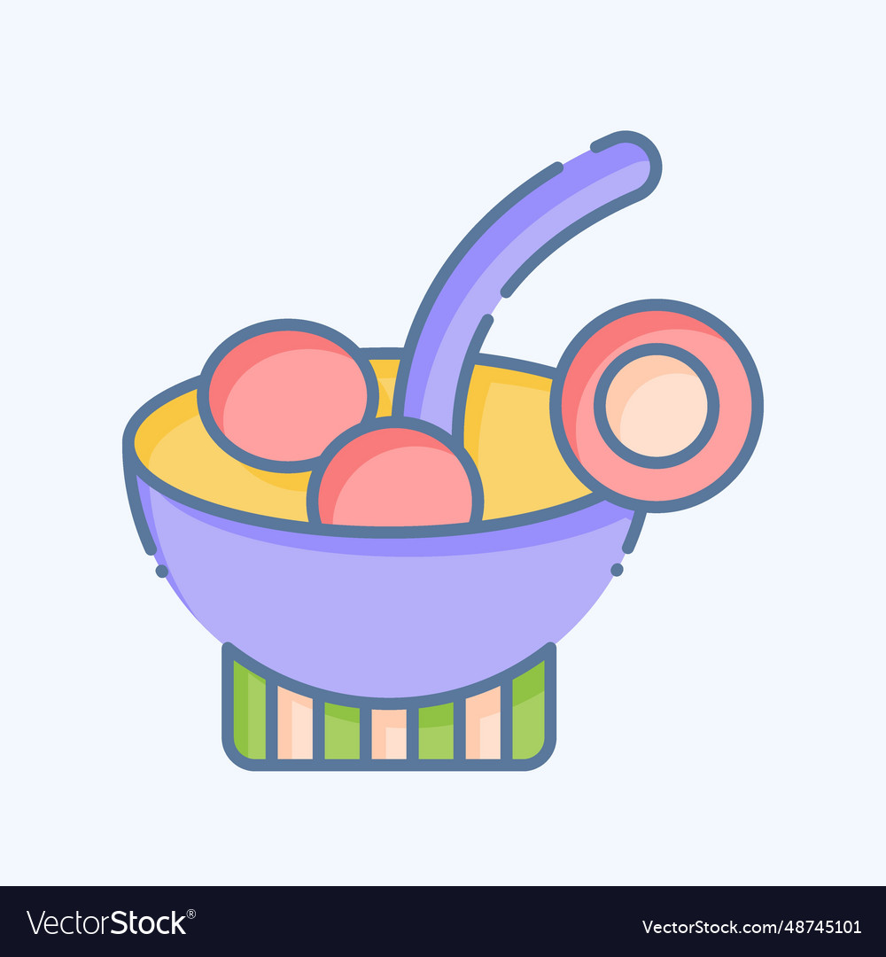 Icon cocktail soup related to breakfast symbol Vector Image Icon cocktail soup related to breakfast symbol Vector Image