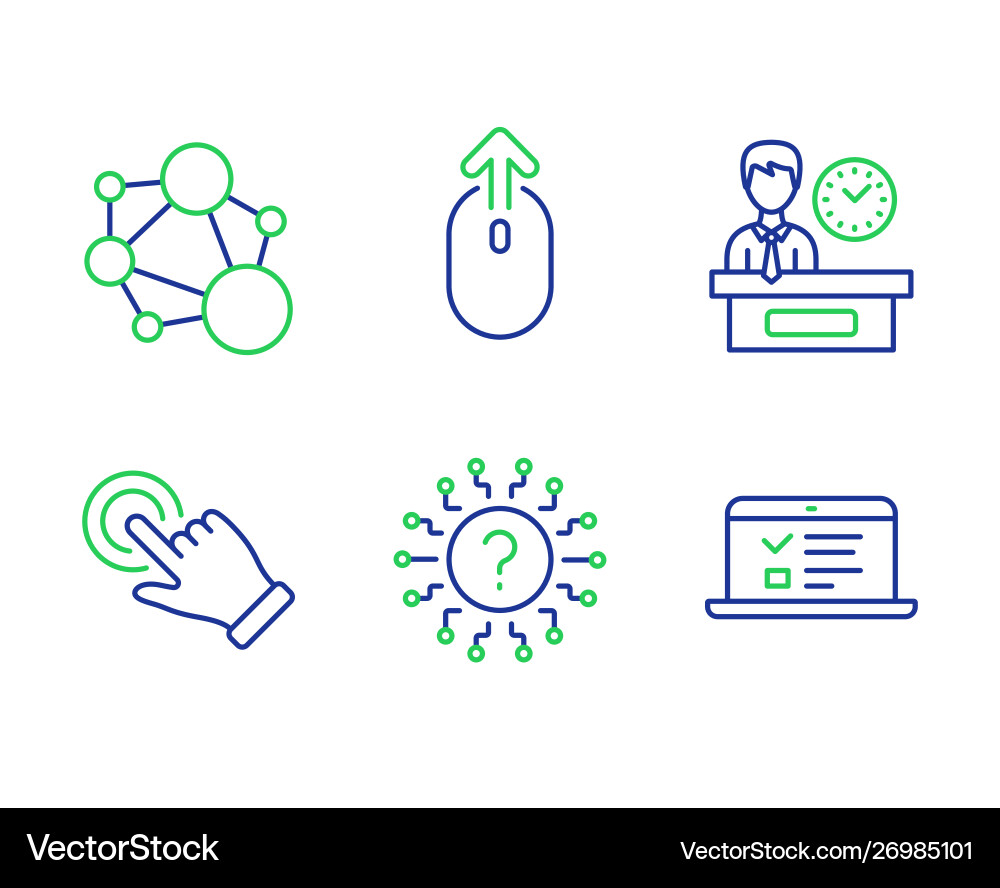Integrity swipe up and presentation time icons Vector Image