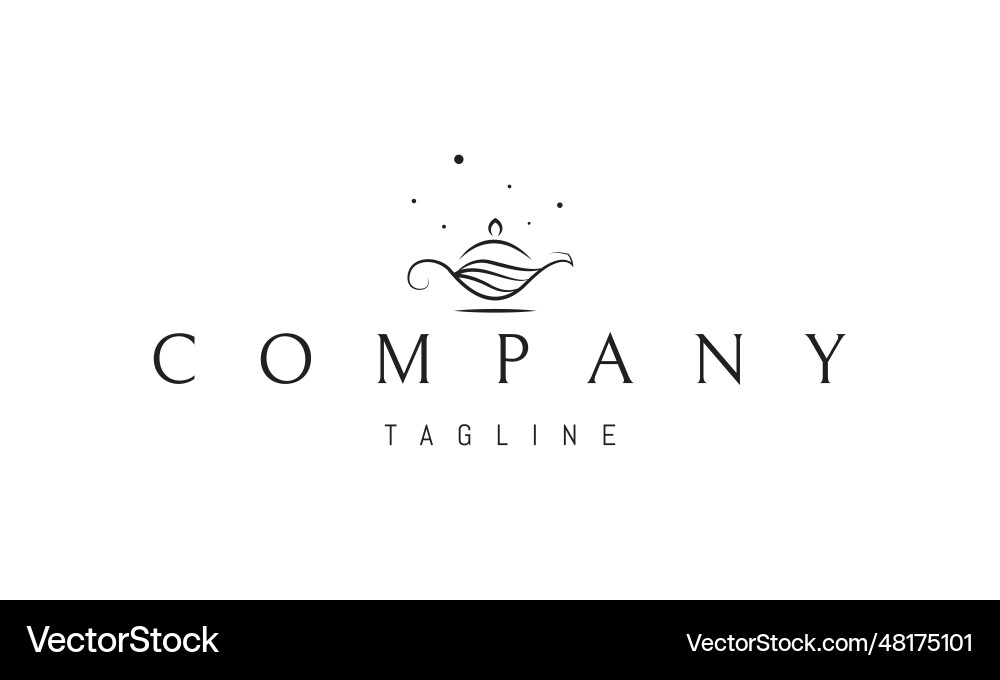 Logo on which an abstract image of a tea Vector Image