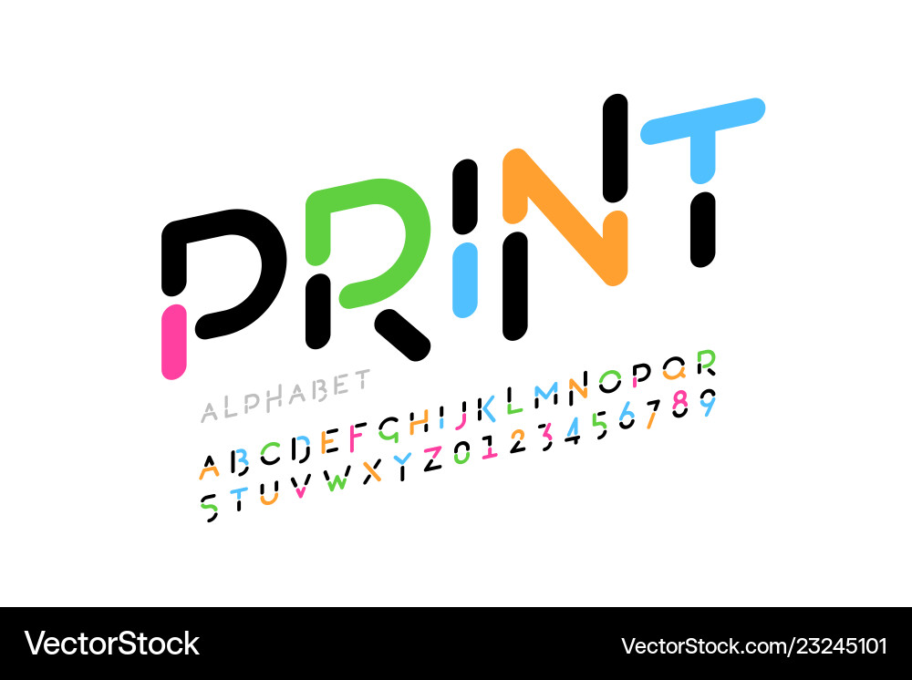 Modern font design trendy alphabet letters Vector Image