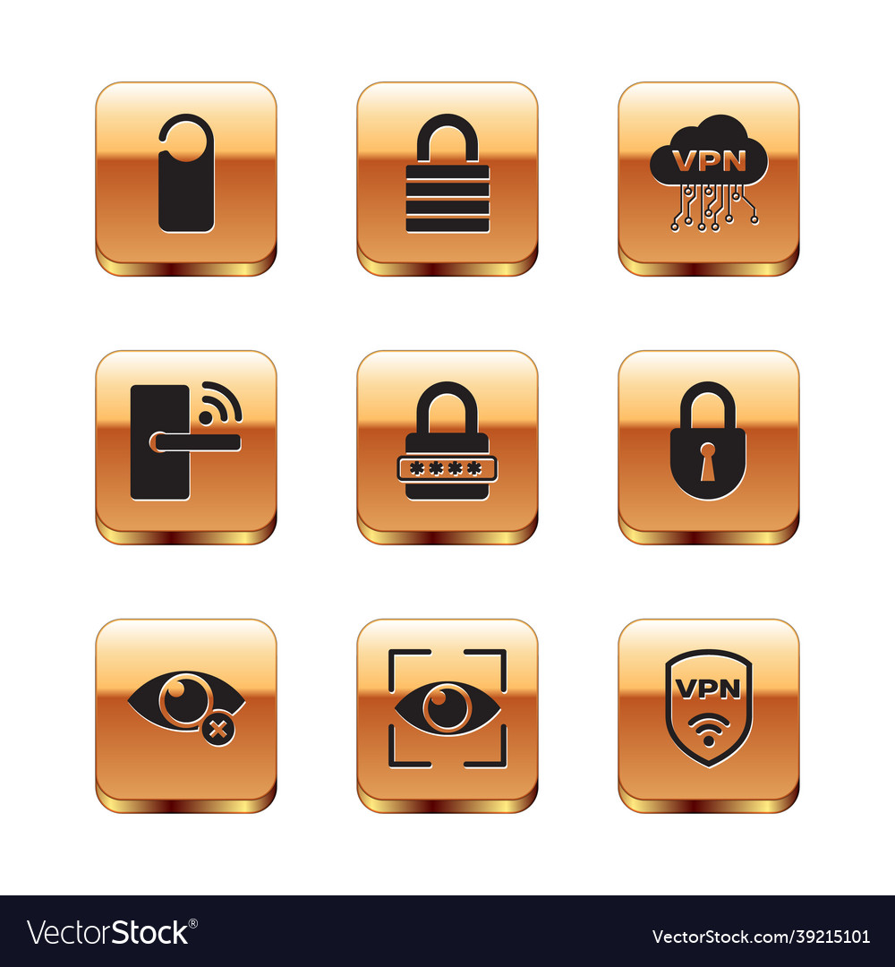 Set Please Do Not Disturb Invisible Or Hide Eye Vector Image