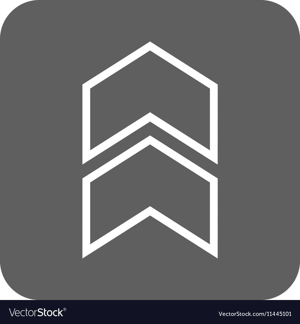 Shift up flat squared icon Royalty Free Vector Image