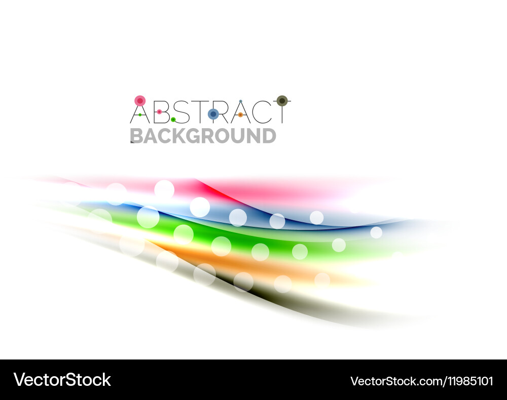 Shiny color lines on white background - motion Vector Image