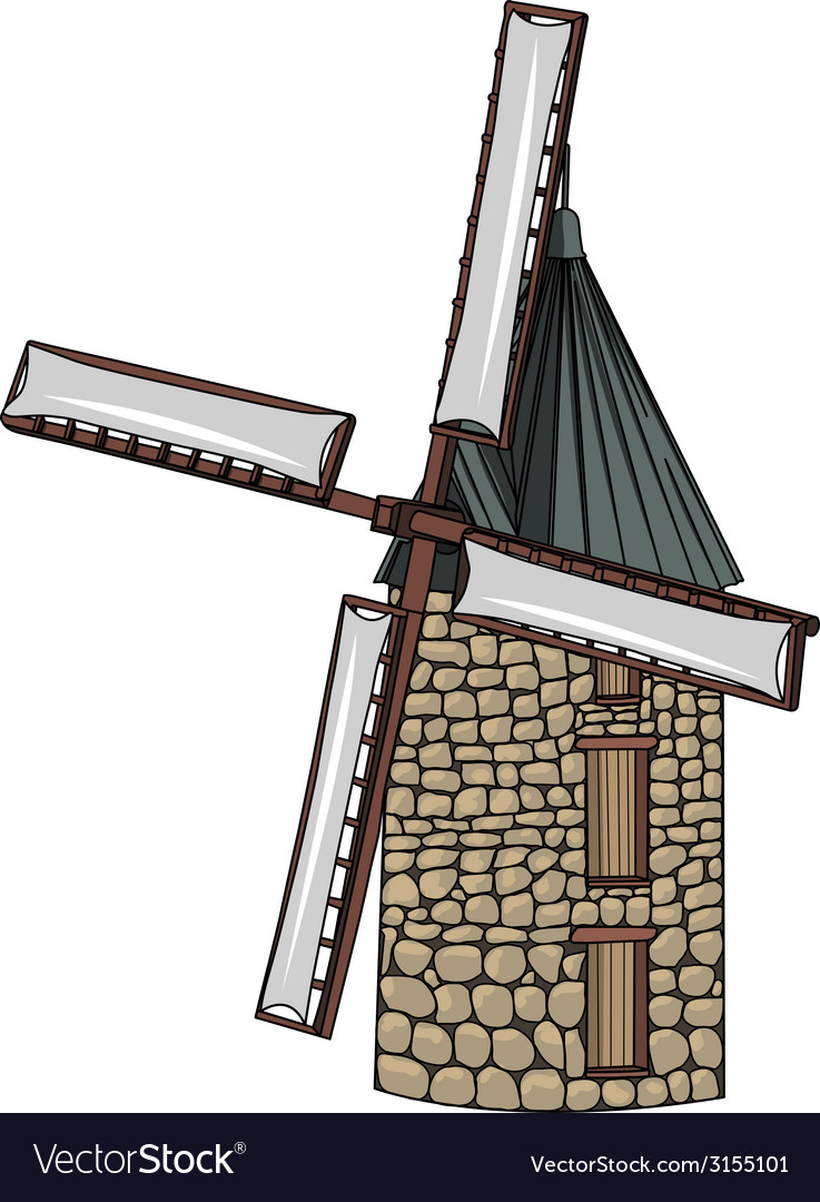 Windmill Royalty Free Vector Image - VectorStock