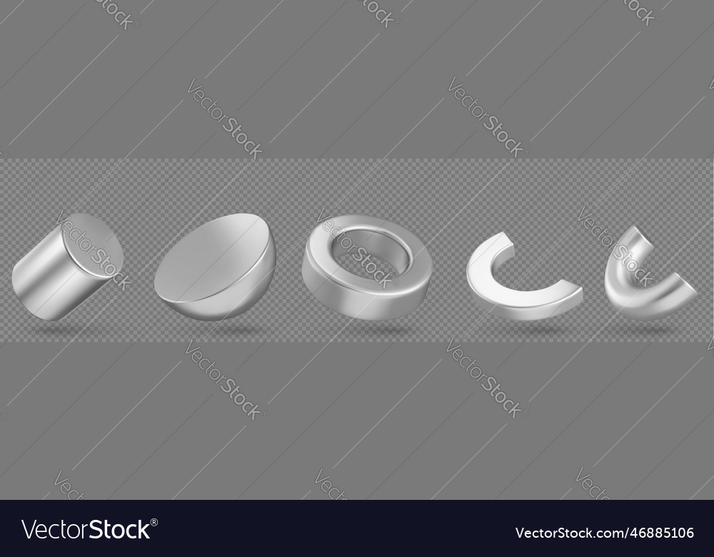 3d abstract different shapes objects Royalty Free Vector
