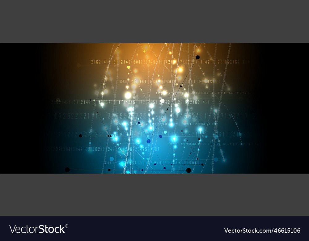 Abstract technology particle virtual molecule Vector Image