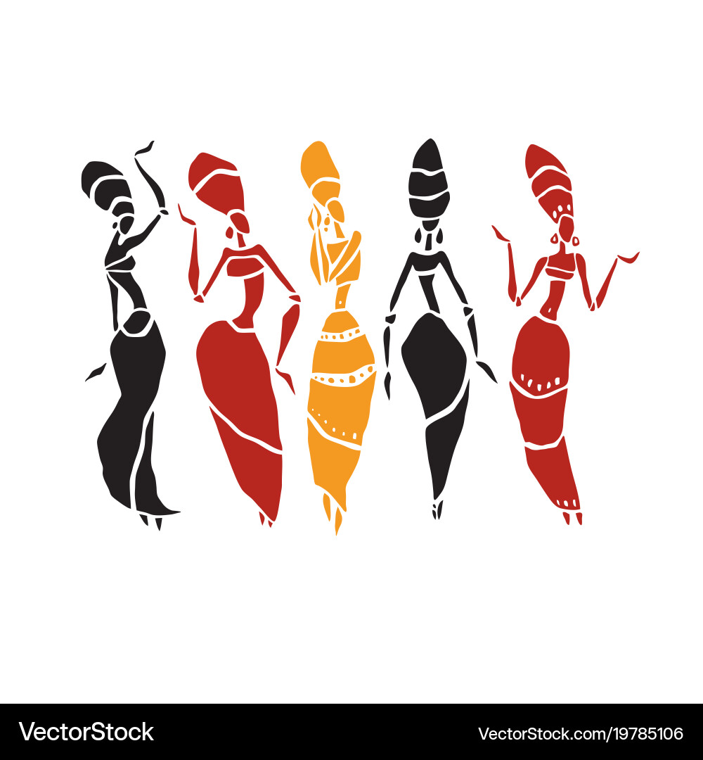 African beautiful women Royalty Free Vector Image