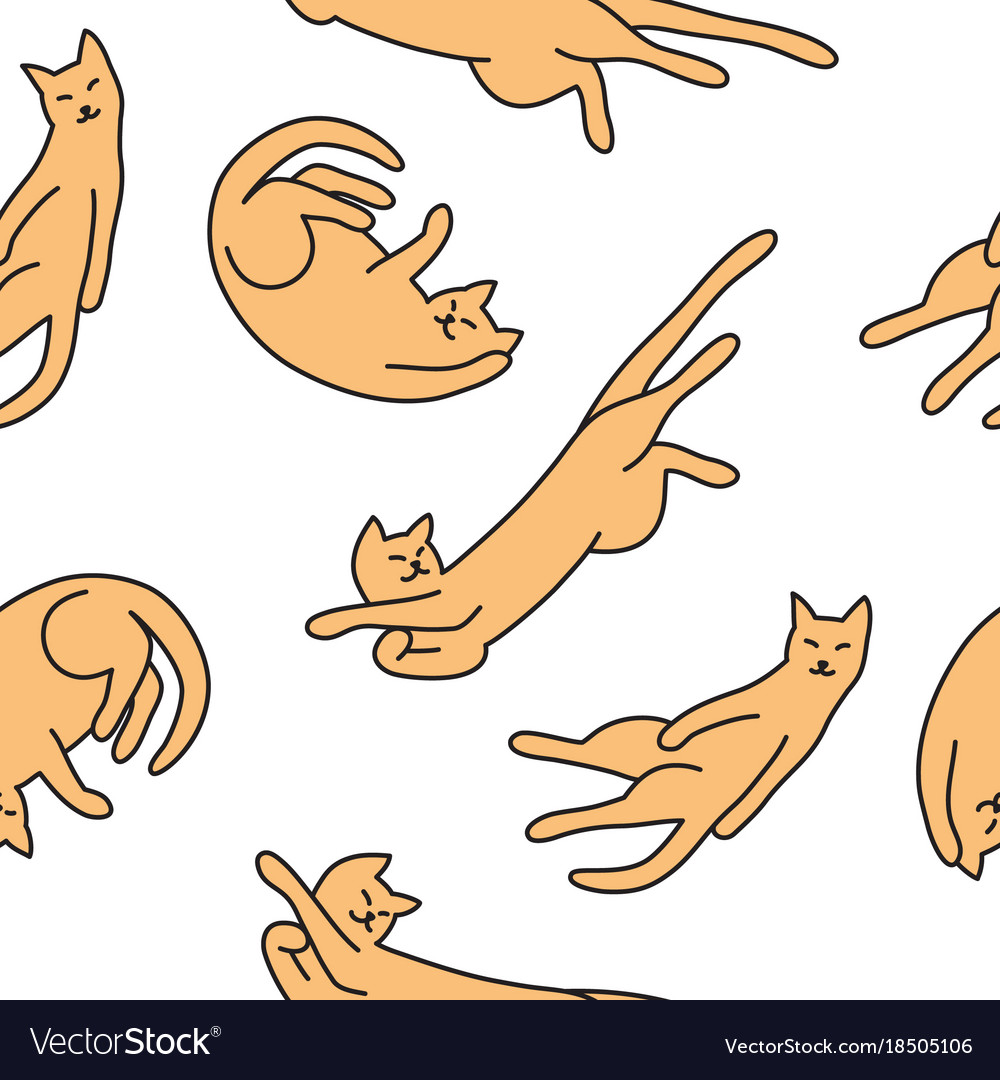 Cats seamless pattern Royalty Free Vector Image