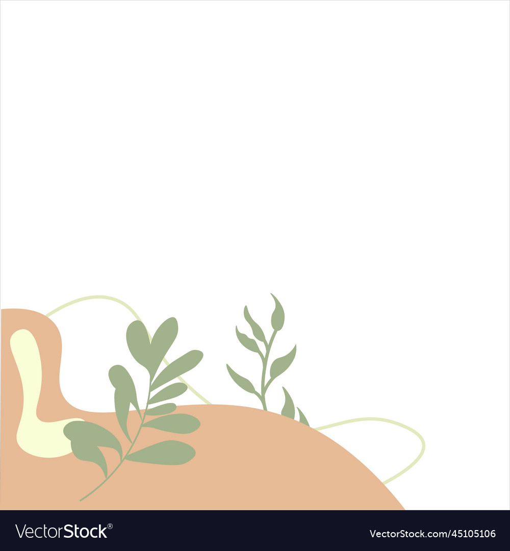 Corner boho leaf Royalty Free Vector Image - VectorStock