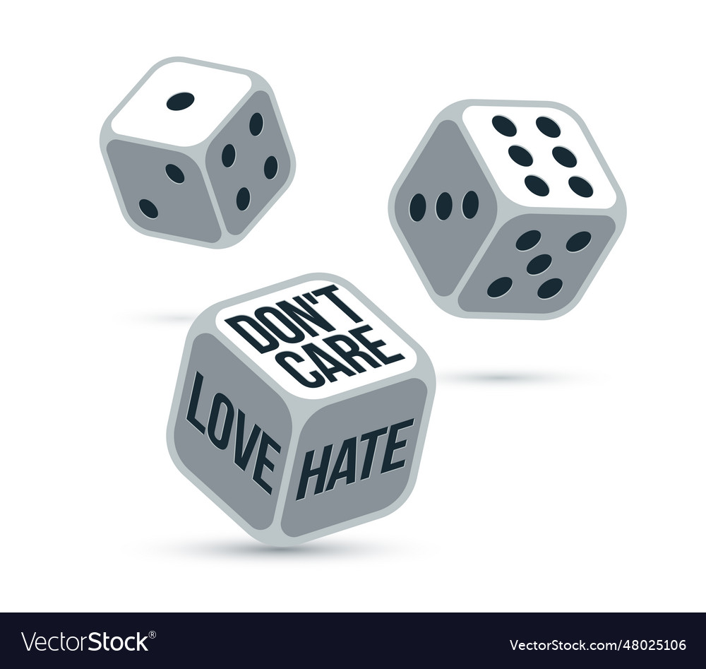 Love and hate emotions in relations Royalty Free Vector