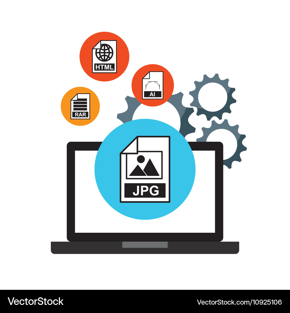 Management of electronic formats Royalty Free Vector Image