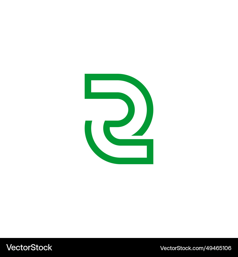 R letter for a symbol or logo Royalty Free Vector Image