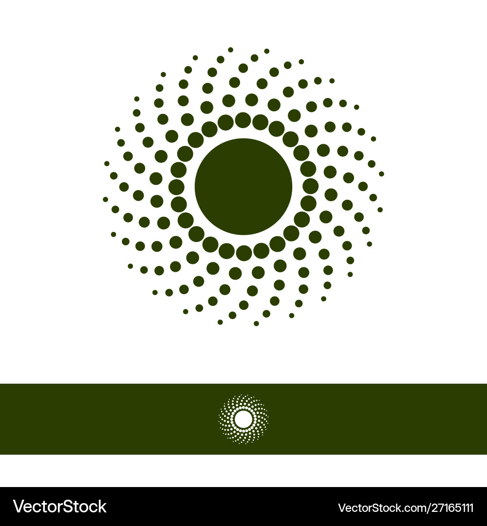 Abstract sun logo design universal energy planet Vector Image