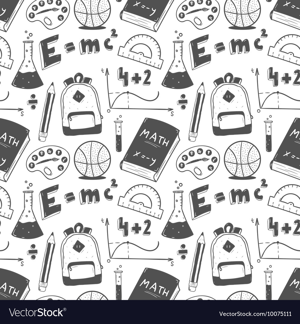 Back to school seamless pattern Royalty Free Vector Image