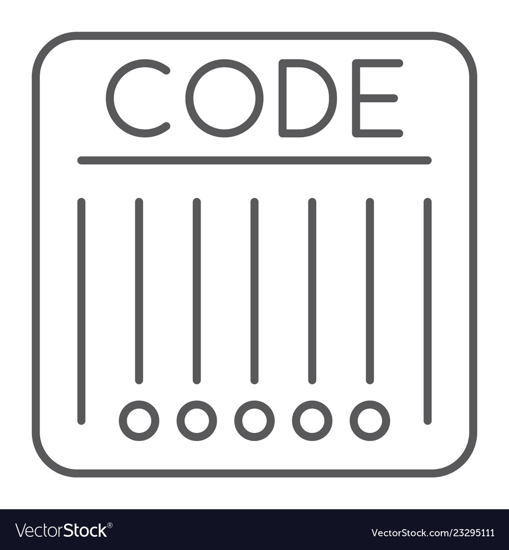 Barcode thin line icon retail and strip code Vector Image