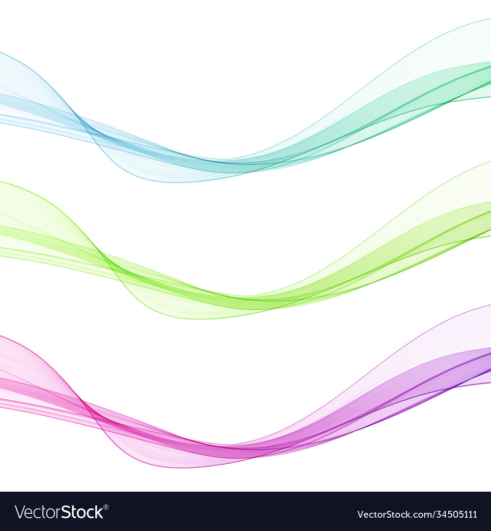 Colored abstract waves banner layout Royalty Free Vector