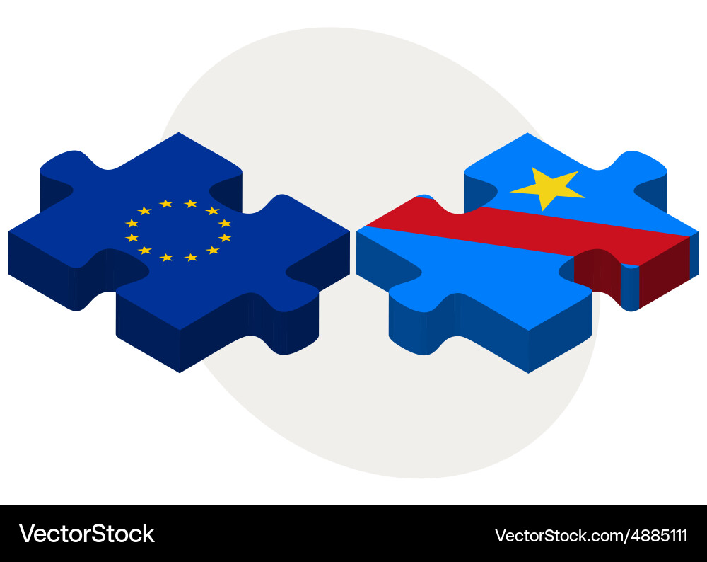 European union and democratic republic congo flags