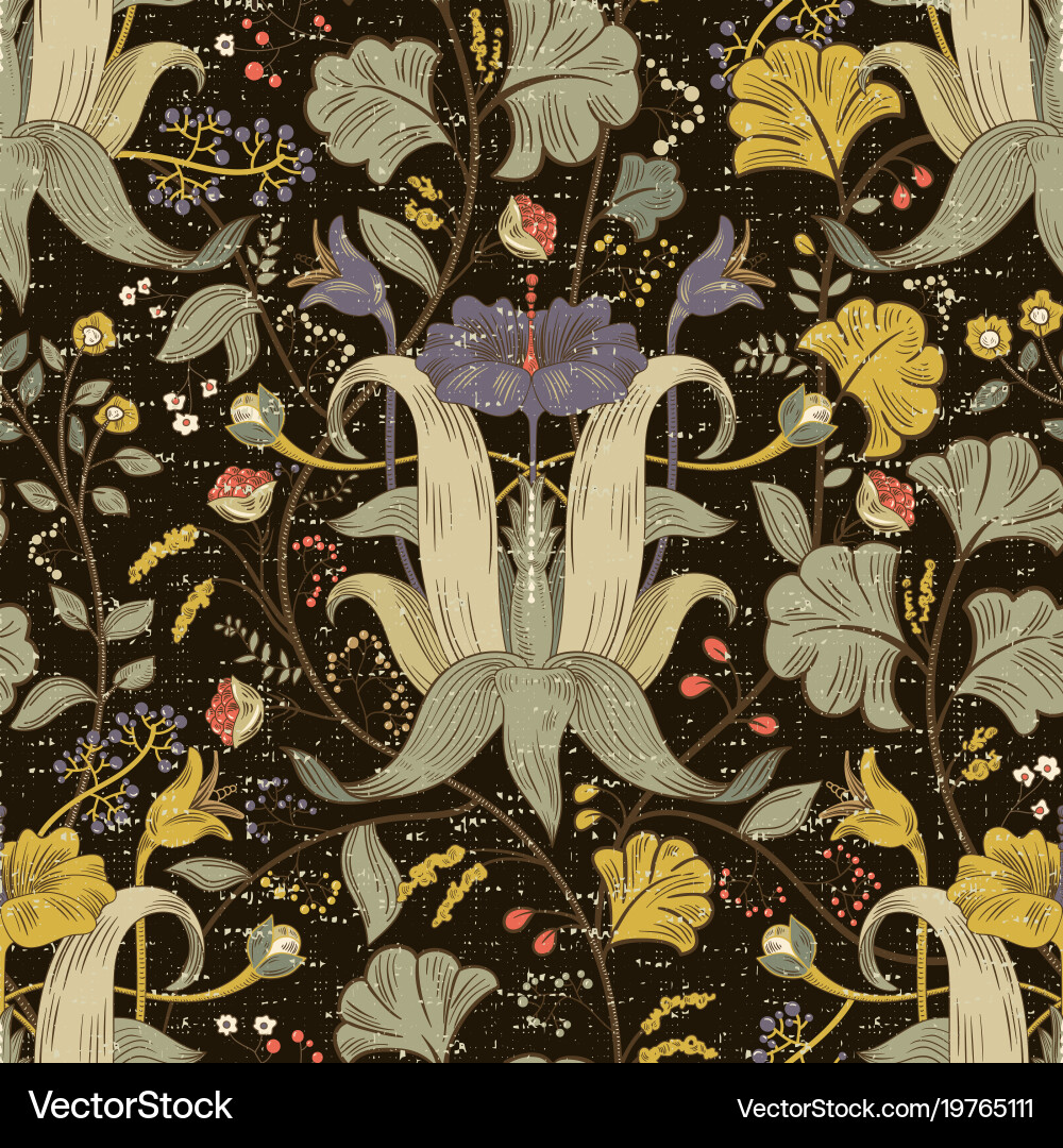 Floral pattern victorian style Royalty Free Vector Image
