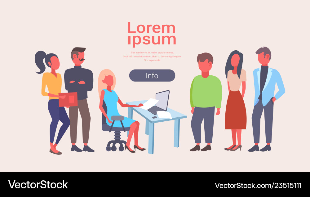 Hr team recruitment company workers choosing Vector Image