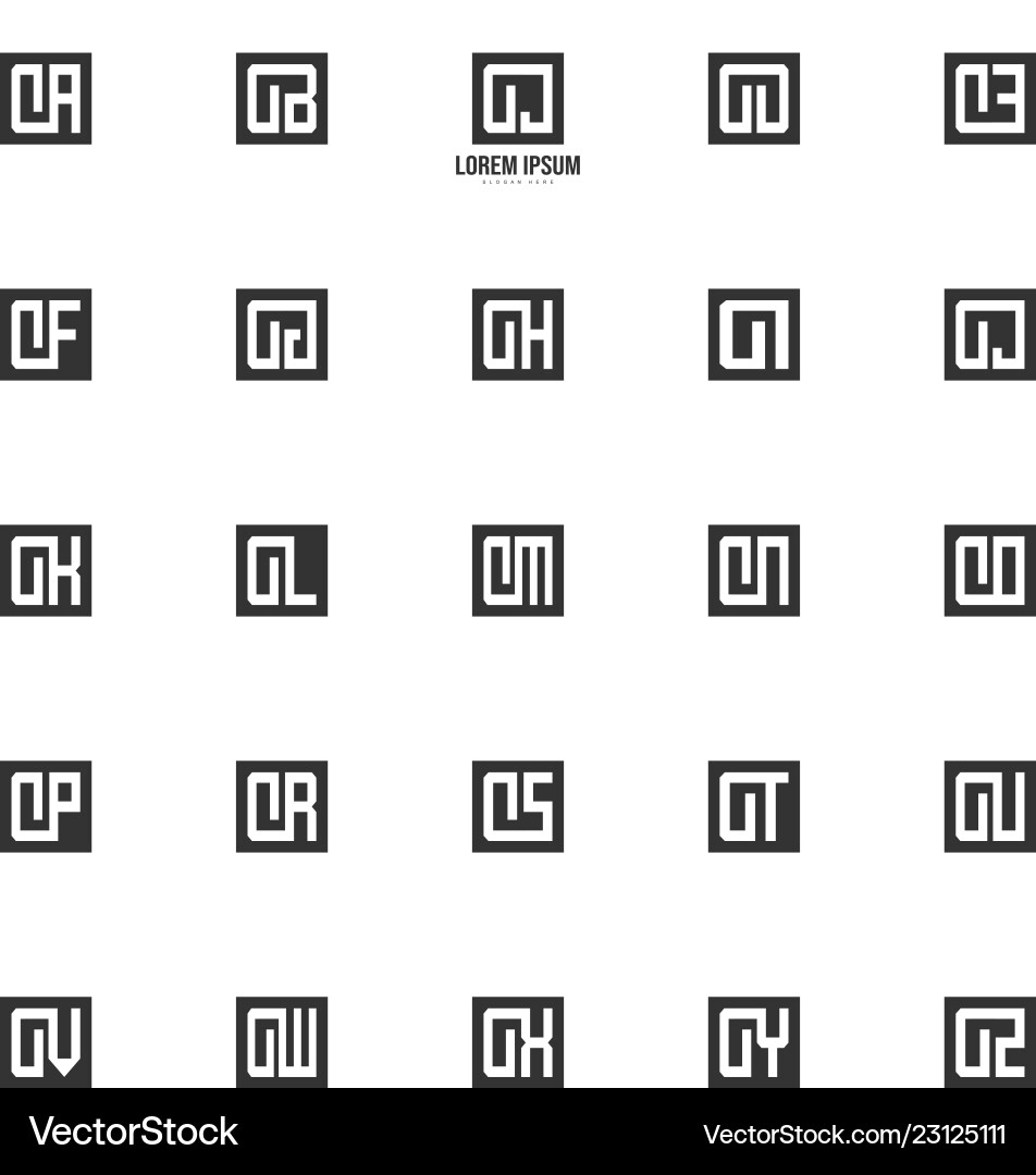 Initial letter logo design minimalist letter logo Vector Image