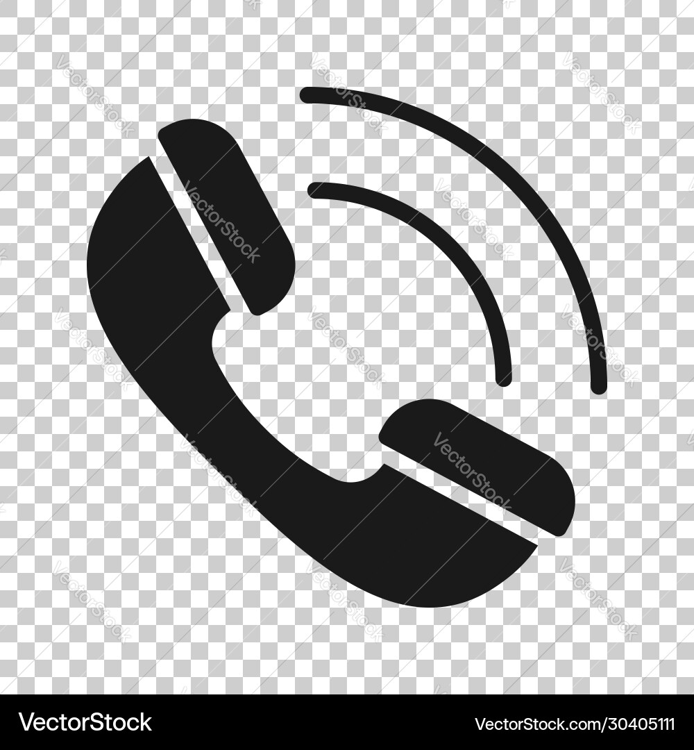 Mobile phone icon in flat style telephone talk Vector Image