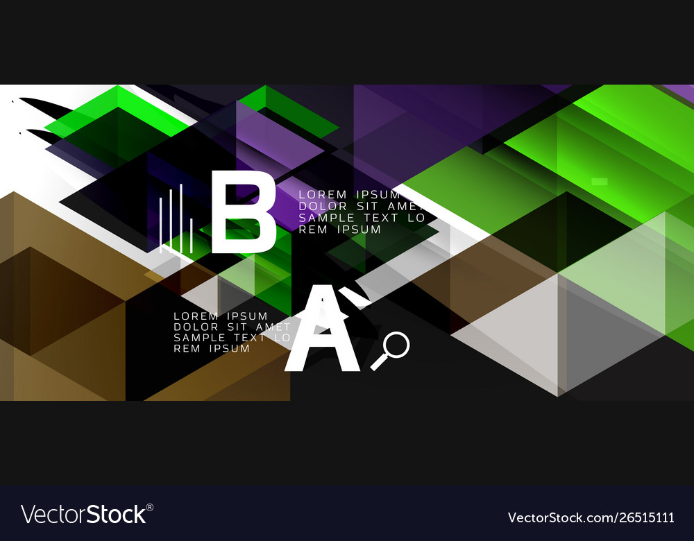 Modern Mosaic Triangle Template Background Great Vector Image