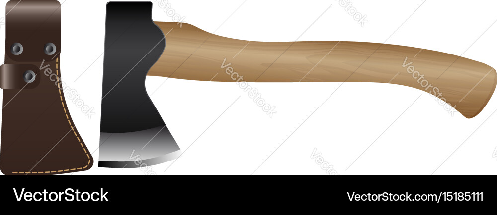 Realistic hunting and travel ax Royalty Free Vector Image