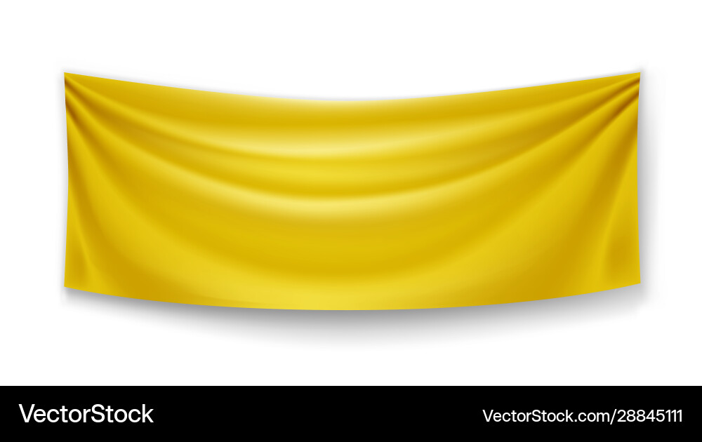 Realistic yellow banner for advertising Royalty Free Vector