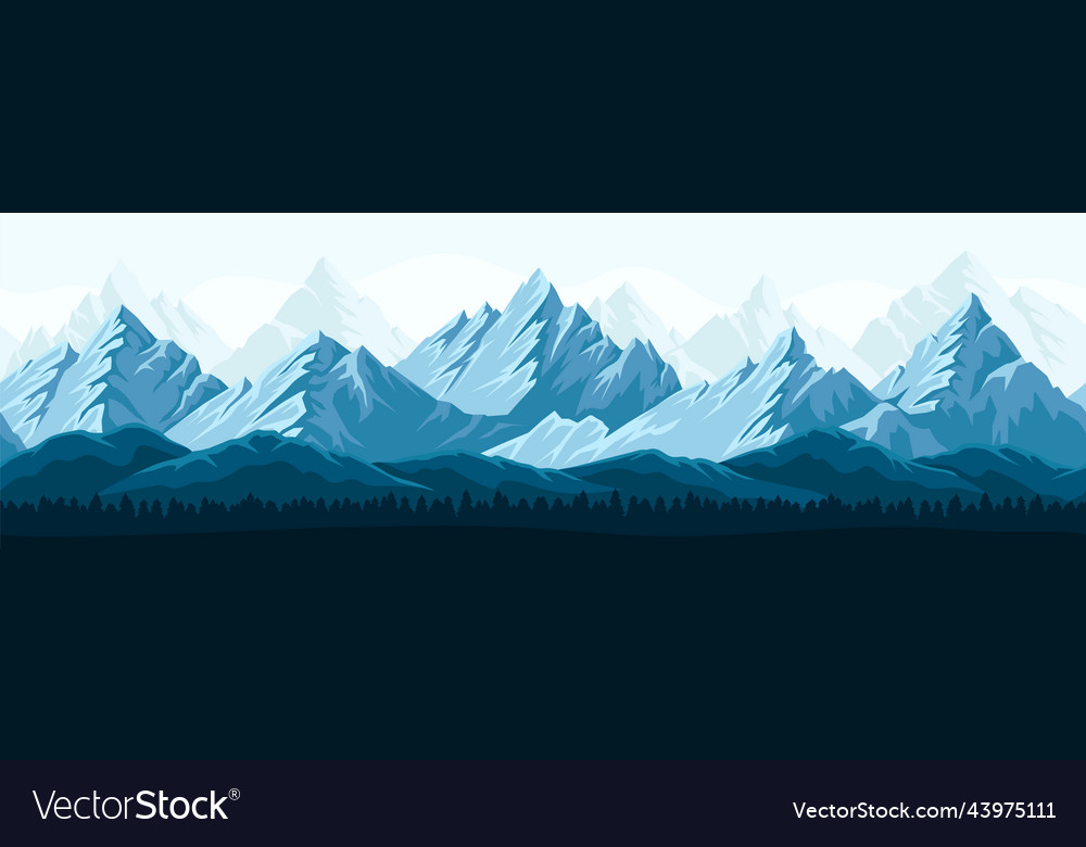 Seamless mountain pattern Royalty Free Vector Image