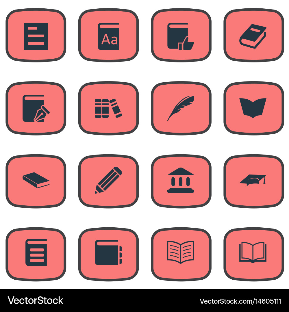 Set of simple reading icons Royalty Free Vector Image