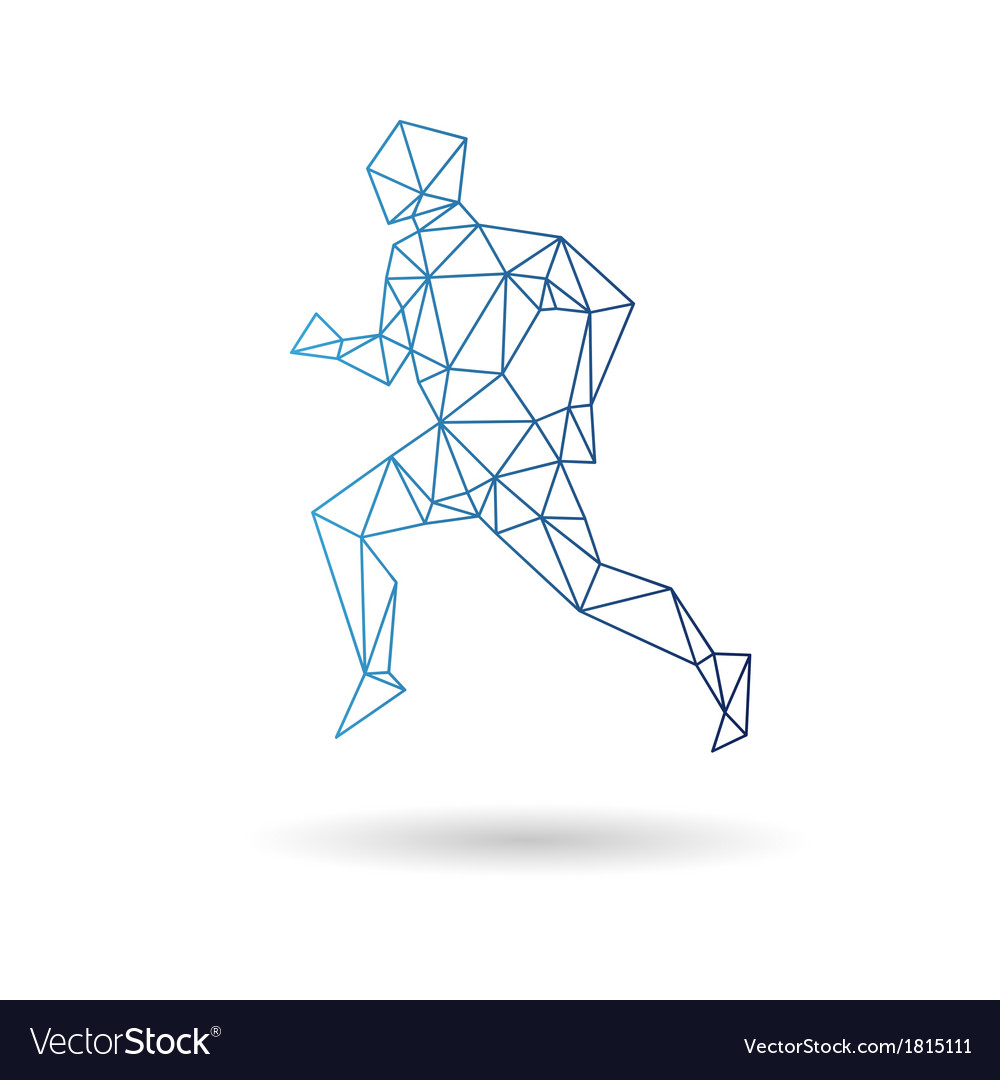 Sports man running Royalty Free Vector Image - VectorStock