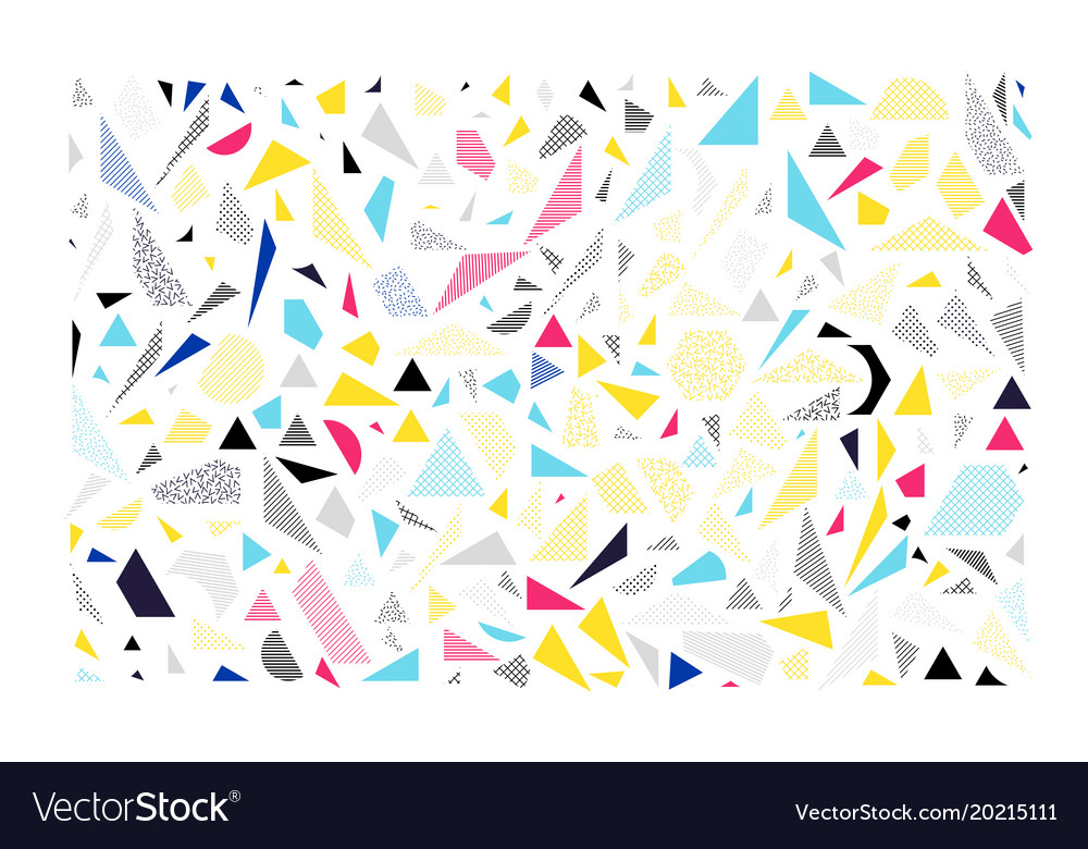 Triangle design elements set Royalty Free Vector Image