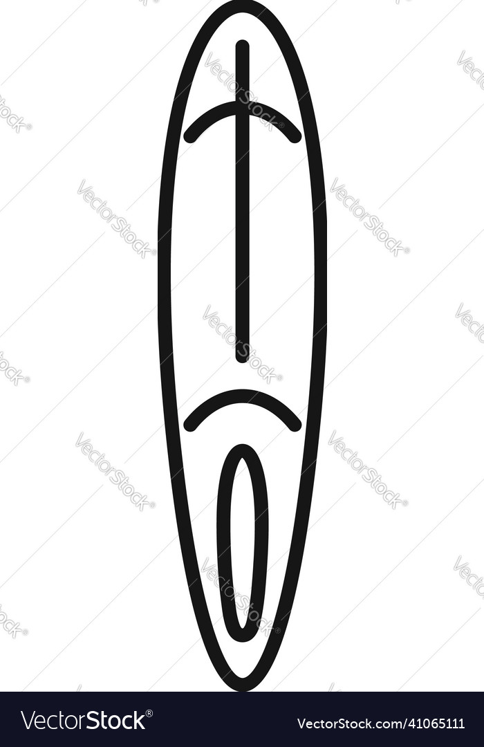 Water sup surf icon outline paddle board Vector Image