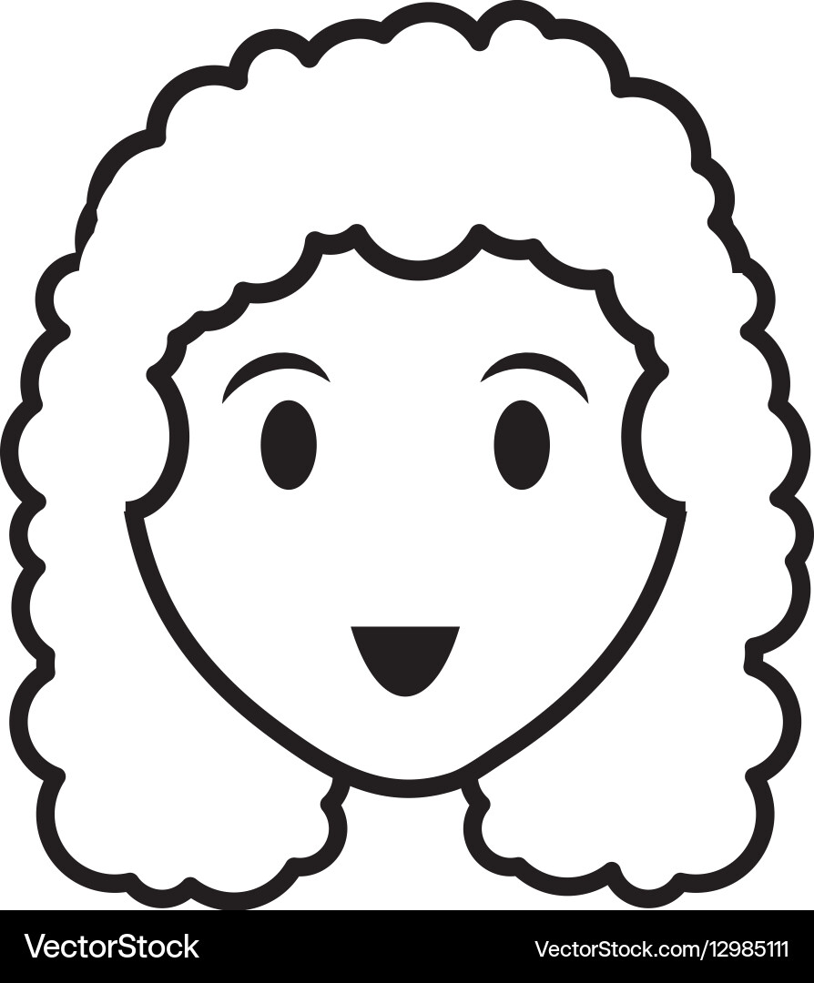 Woman face cartoon Royalty Free Vector Image - VectorStock