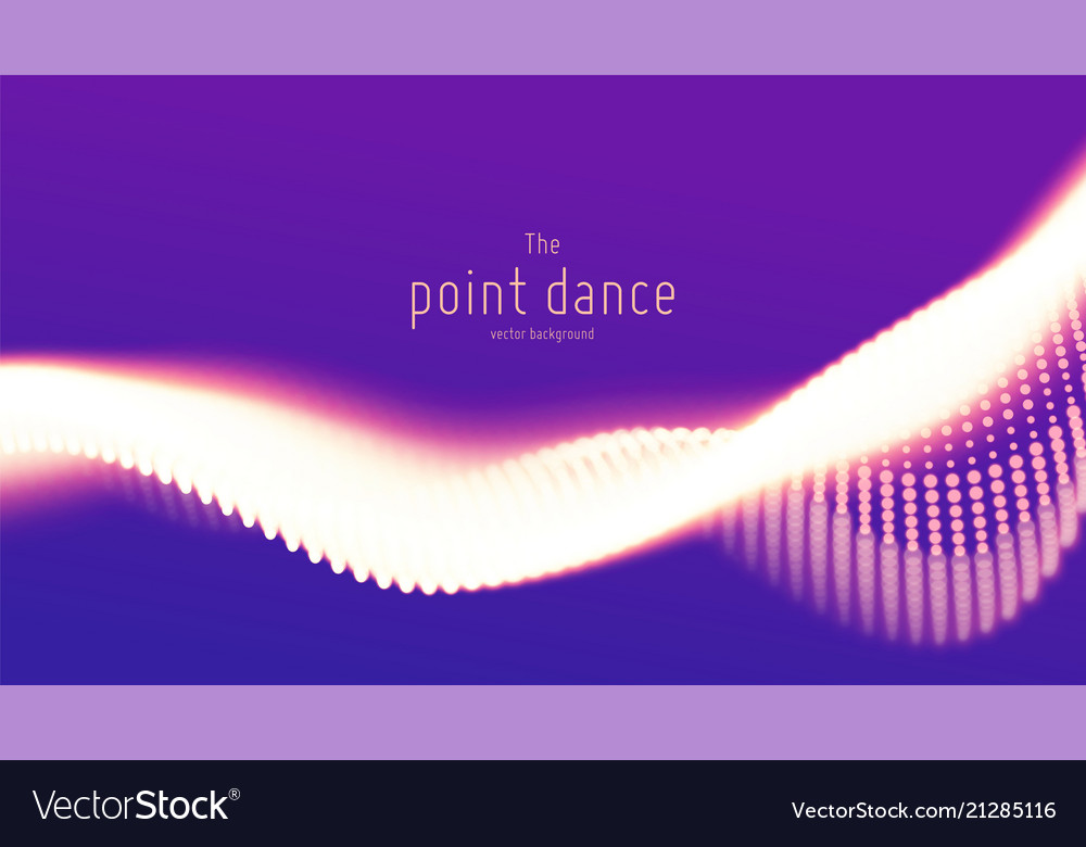 Abstract violet particle wave points array Vector Image