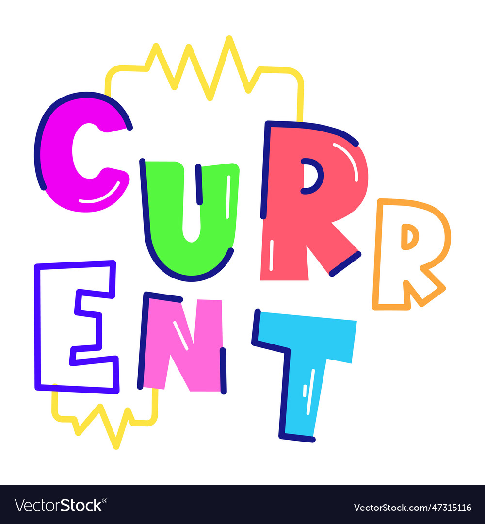 Current font Royalty Free Vector Image - VectorStock