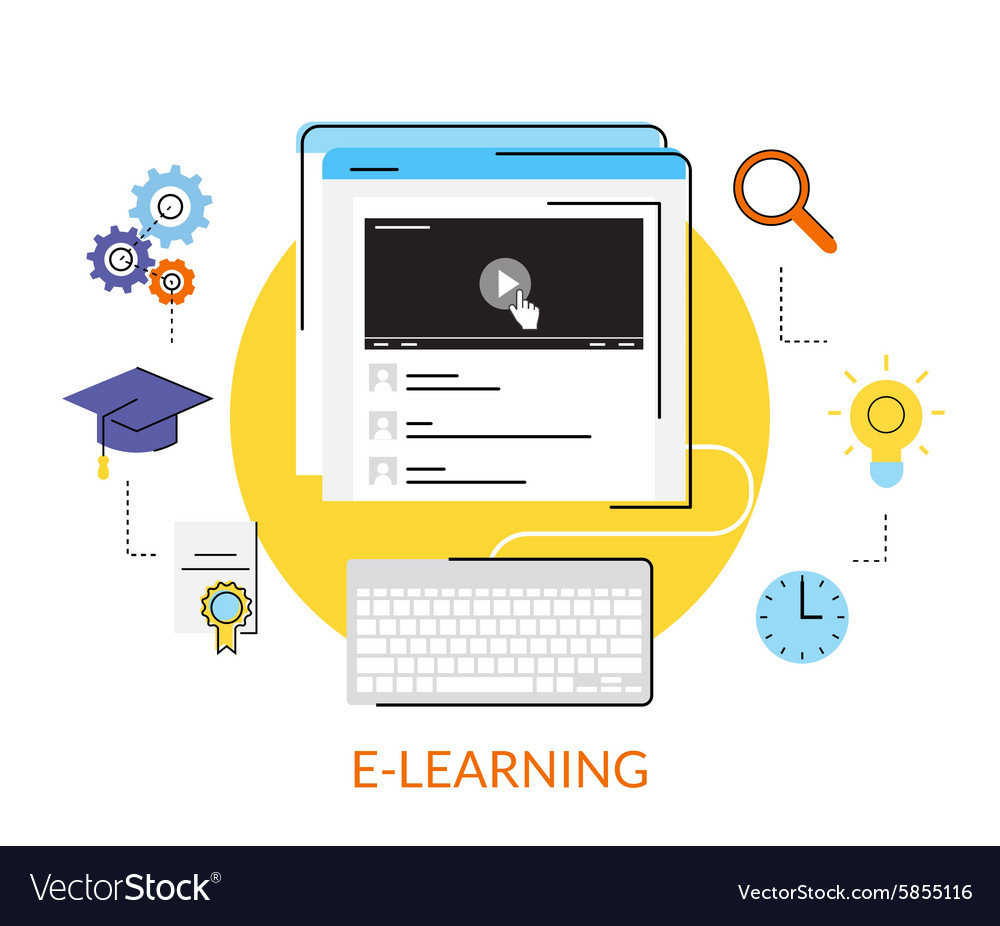 E-learning Royalty Free Vector Image - VectorStock