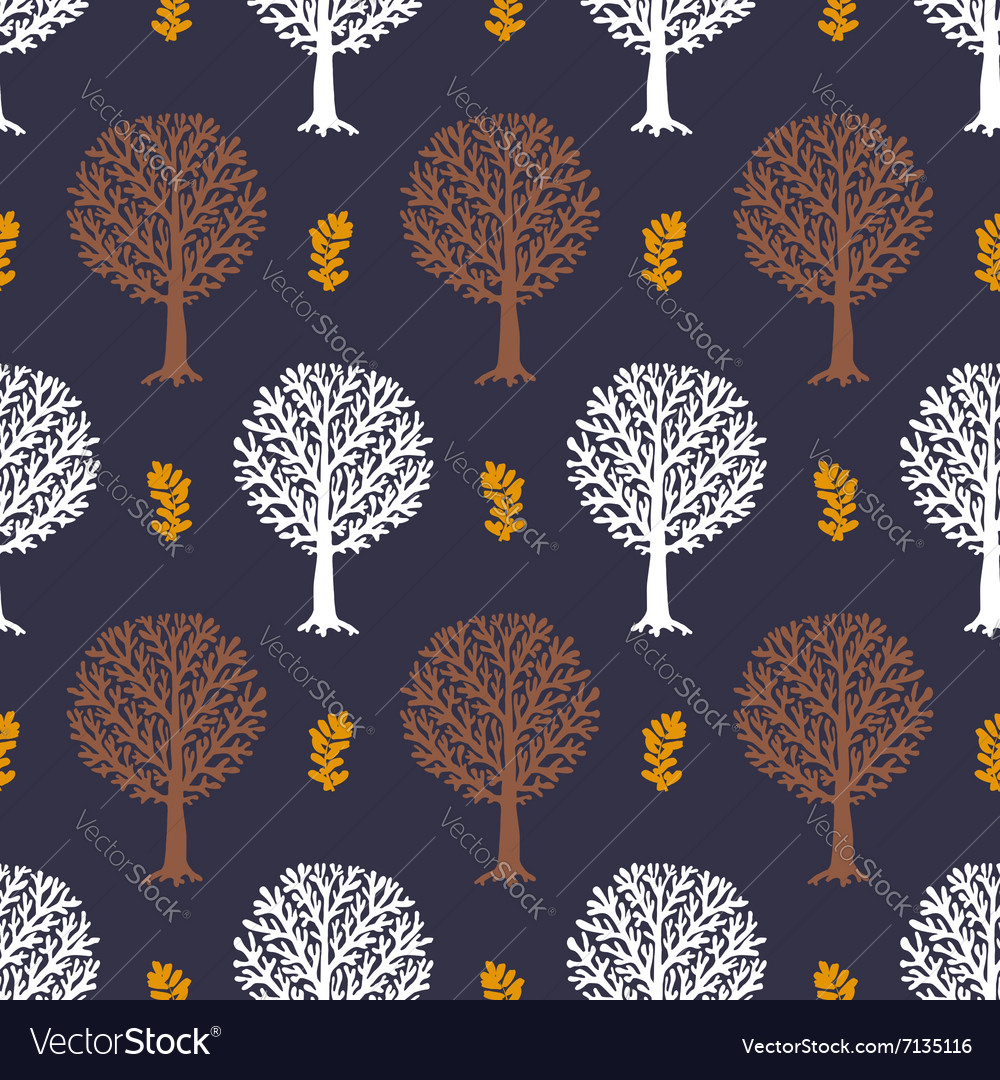Pattern with trees Royalty Free Vector Image - VectorStock